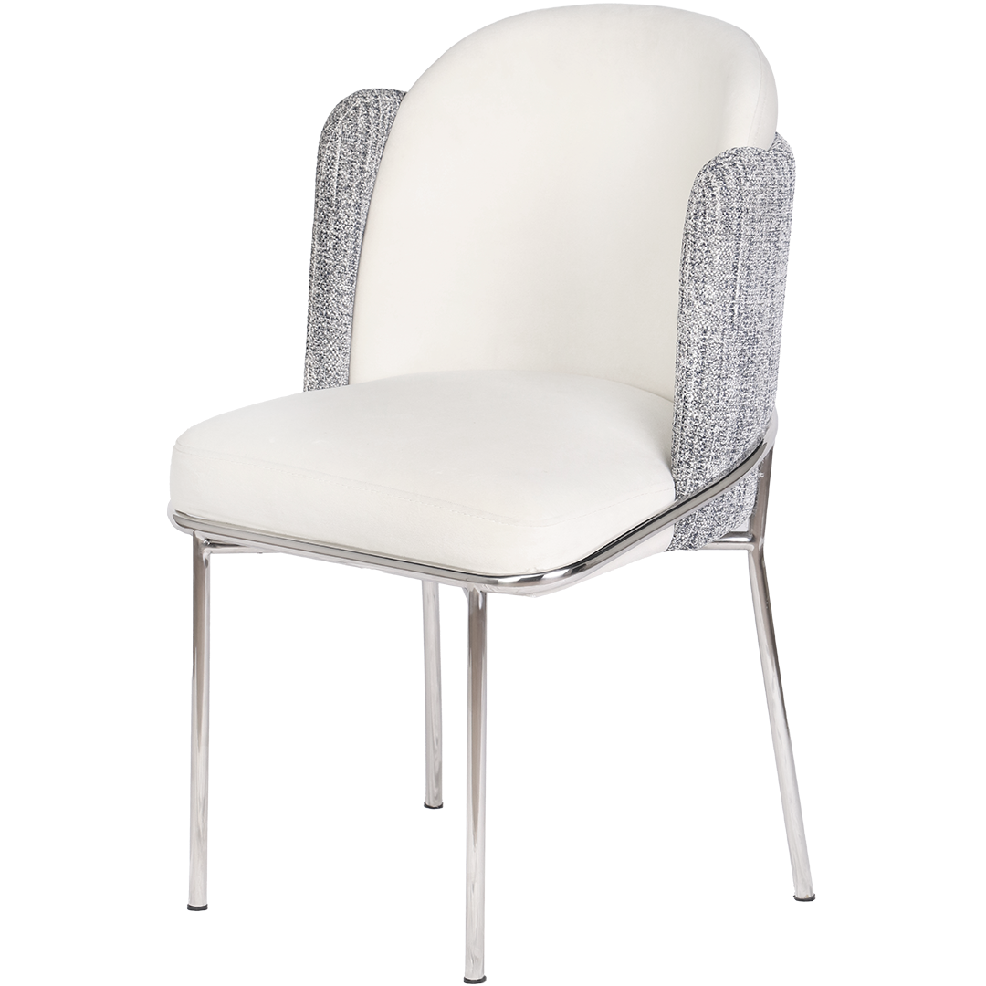 Luxury Half-Arc Chair – Elegant Curved Back, Stainless Frame & Custom ...